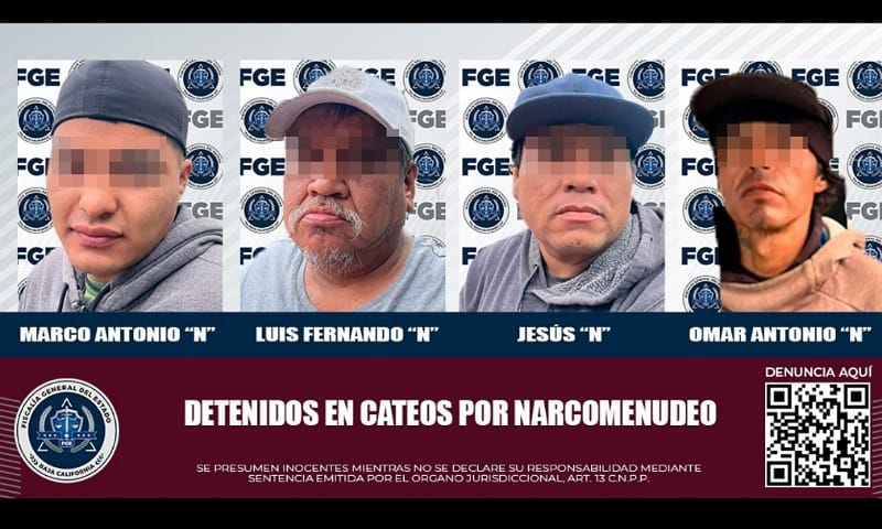 Fiscalía General Del Estado Detiene A Cuatro Individuos En Cateos Por