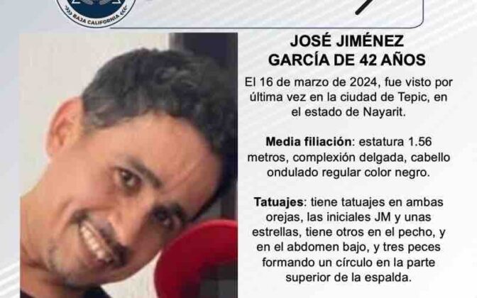 Pesquisa de José Jiménez García de 42 años - Diario Tijuana